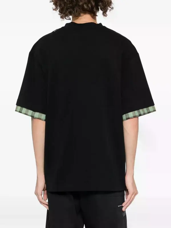 JIL SANDER Checked-sleeve T-shirt