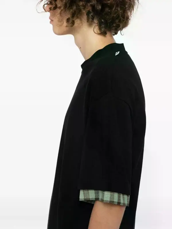 JIL SANDER Checked-sleeve T-shirt