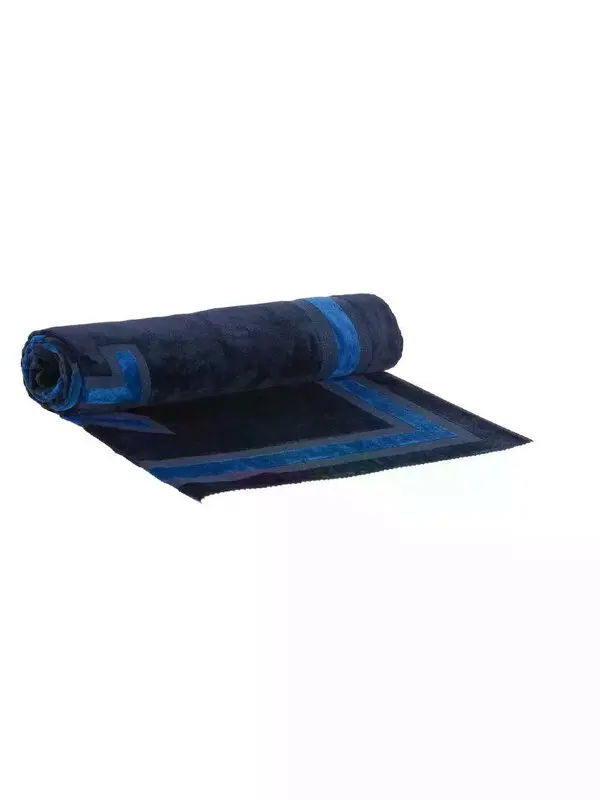 Seafolly Summer Solstice Logo Fringed Beach Towel - Blue