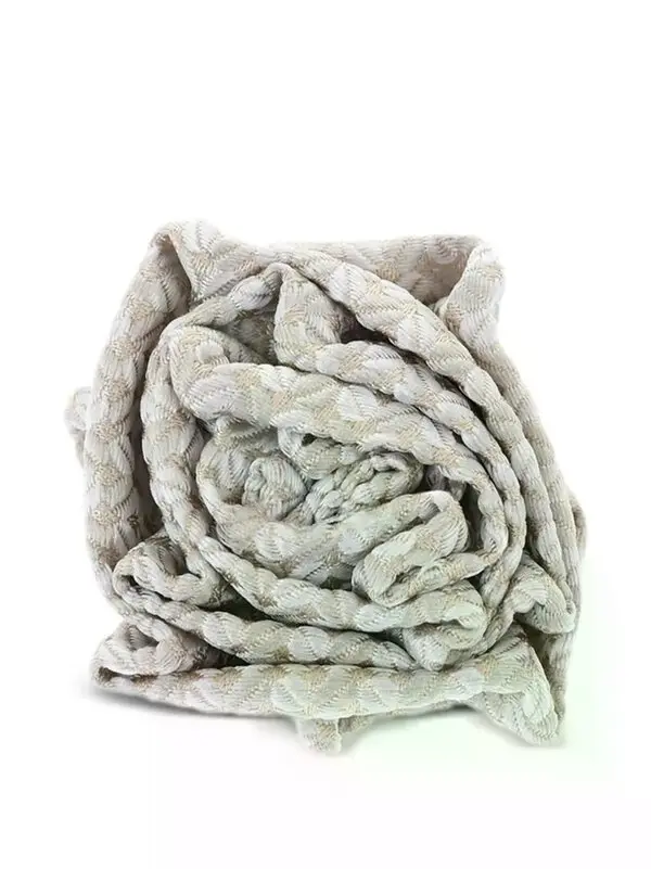 Corneliani Silk Embroidered Pin - Neutrals