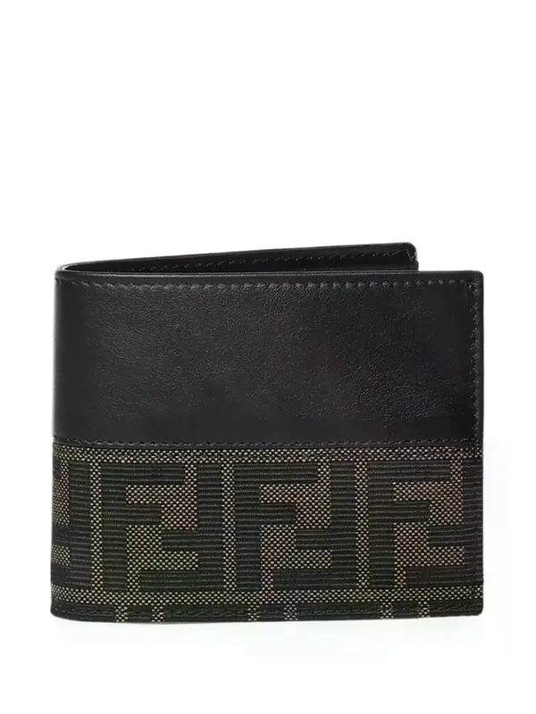 Fendi Ff Logo Leather Wallet