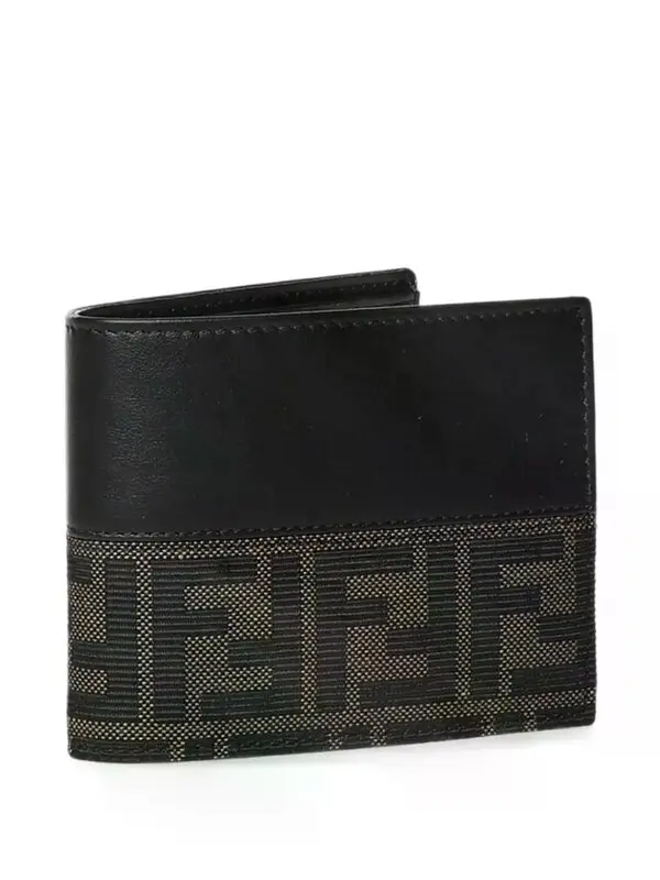 Fendi Ff Logo Leather Wallet