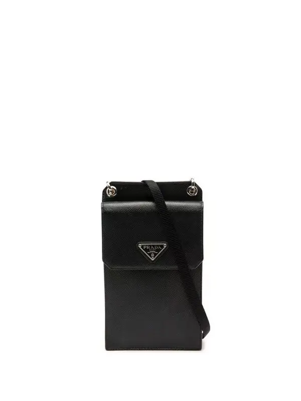 Prada 2013-2026 Saffiano Smartphone Case Crossbody Bag - Black