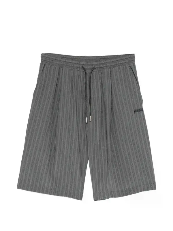 JUUN.J Pinstripe-print Drawstring Shorts - Grey