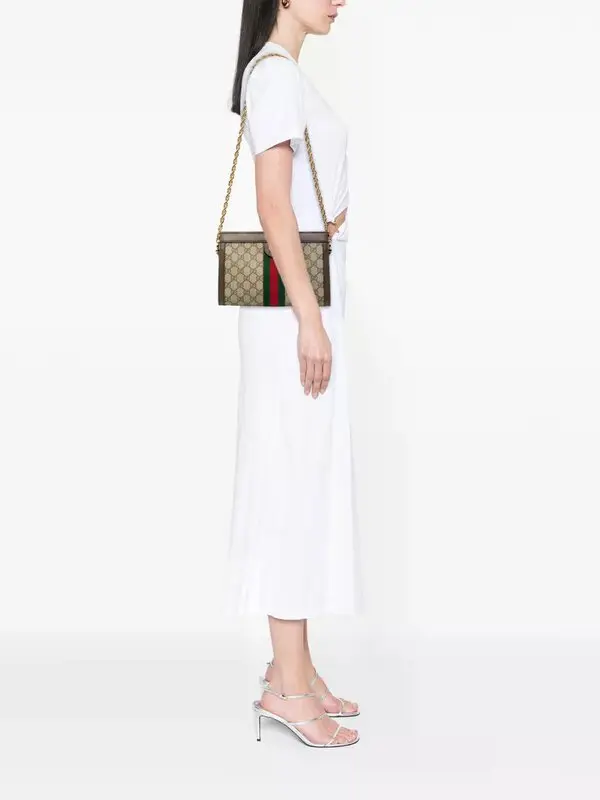 Gucci Ophidia Gg Supreme Web Crossbody Bag - Neutrals