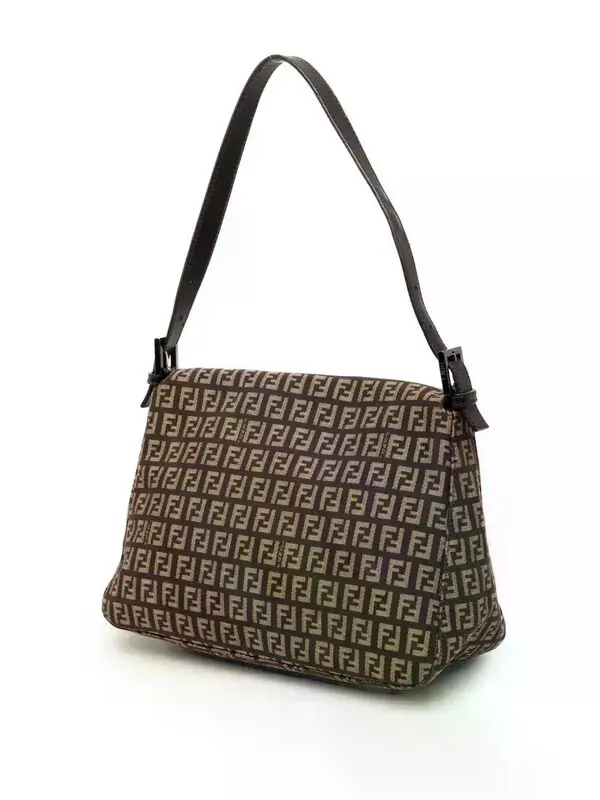 Fendi 2000-2010 Zucchino Canvas Mamma Forever Shoulder Bag