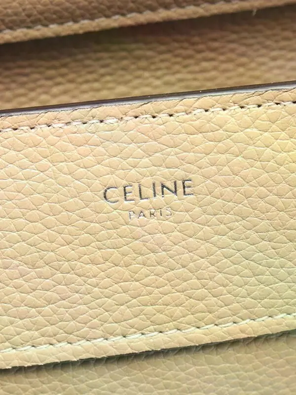 Celine Micro Leather Luggage Tote Bag