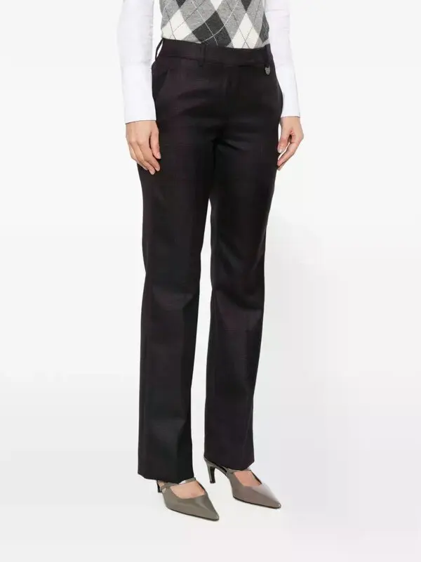Burberry Checked Wool Trousers