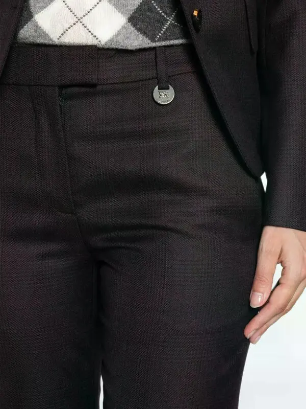 Burberry Checked Wool Trousers
