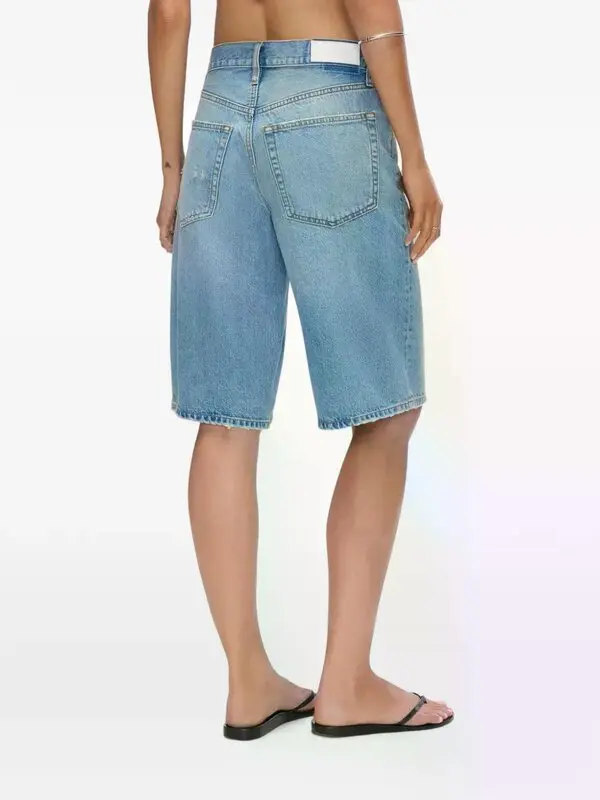 RE/DONE Skater Distressed Denim Shorts