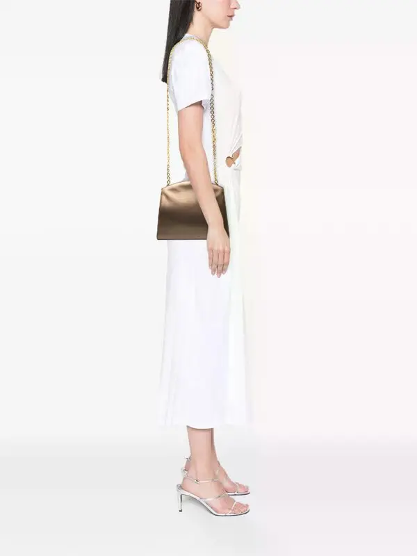 FERRAGAMO 2010-2026 Metallic Calfskin Chain Shoulder Bag