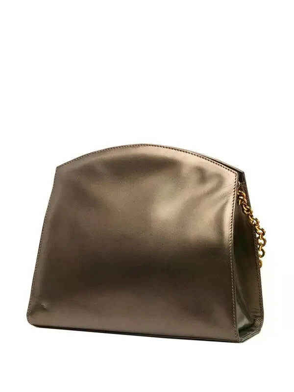 FERRAGAMO 2010-2026 Metallic Calfskin Chain Shoulder Bag
