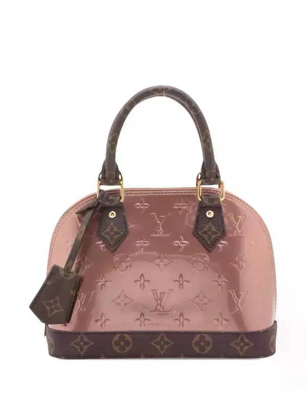 LOUIS VUITTON 2020 Monogram Vernis And Monogram Alma Bb Handbag
