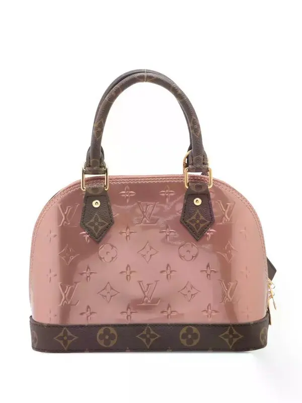 LOUIS VUITTON 2020 Monogram Vernis And Monogram Alma Bb Handbag