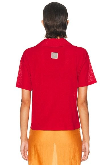 SIEDRES Leo Semi Sheer Polo Top