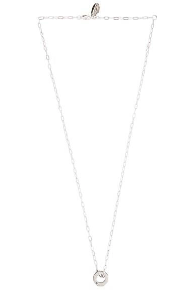 Off-White Hex Nut Chain Pendant Necklace - Silver