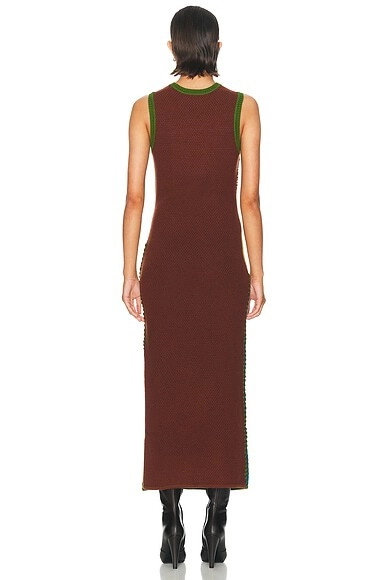 ALEMAIS Lasso Patchwork Knit Maxi Dress