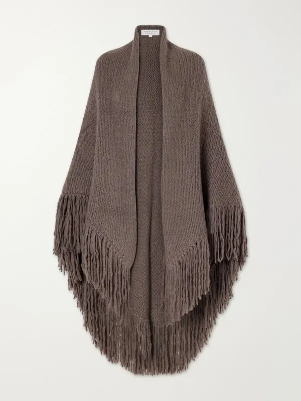 Gabriela Hearst Lauren Fringed Cashmere Wrap - Gray