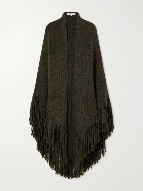 Gabriela Hearst Lauren Fringed Cashmere Wrap - Green