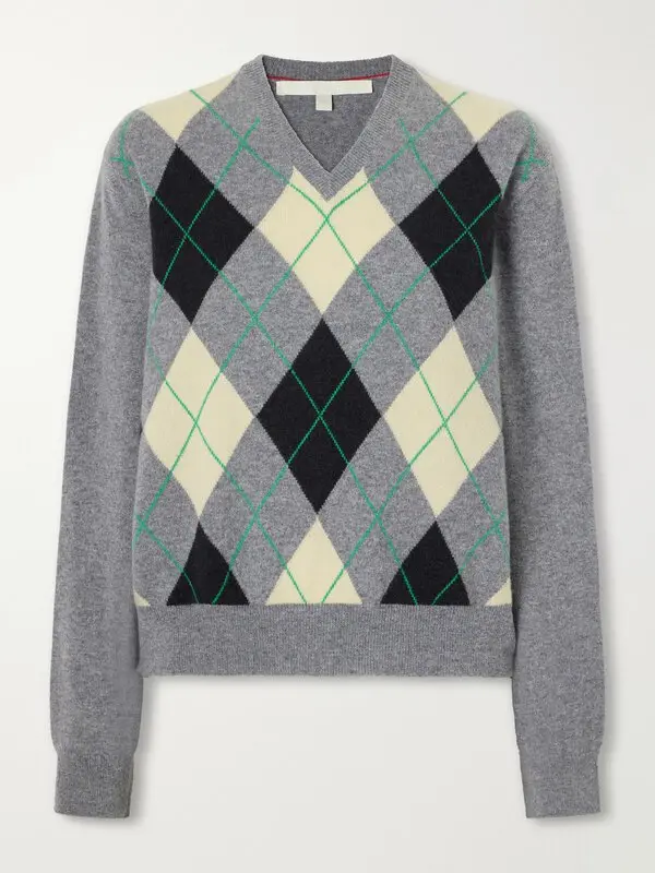 RÙADH The Academy Checked Cashmere Sweater
