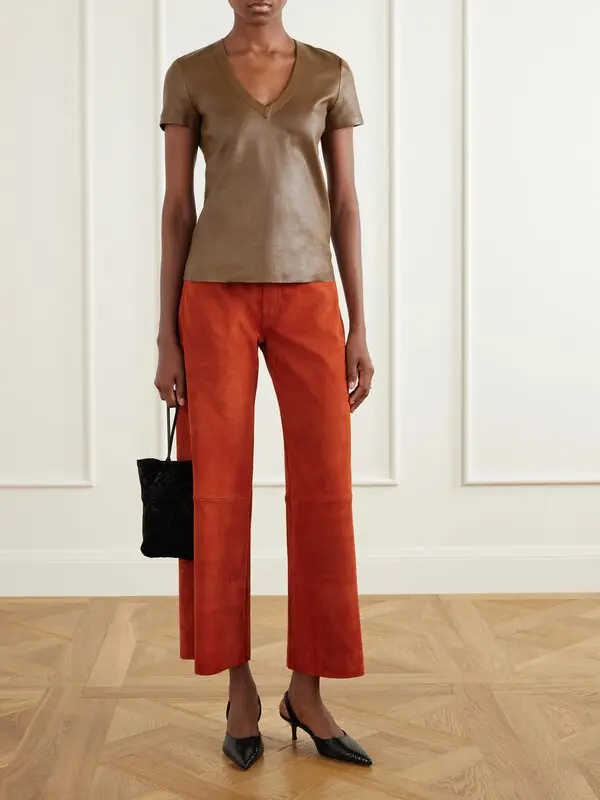 Stouls Lilou Suede Wide-leg Pants