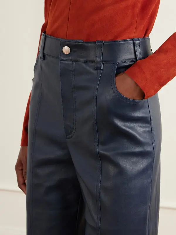 Stouls Benny Paneled Straight-leg Leather Pants