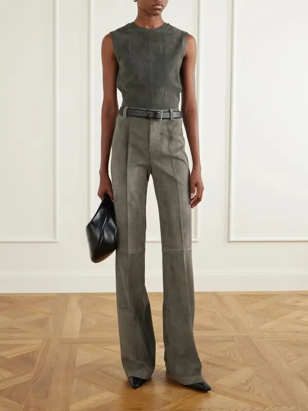 Stouls Lizzy Suede Wide-leg Pants