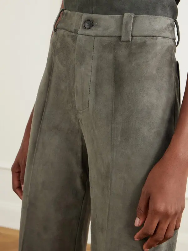 Stouls Lizzy Suede Wide-leg Pants