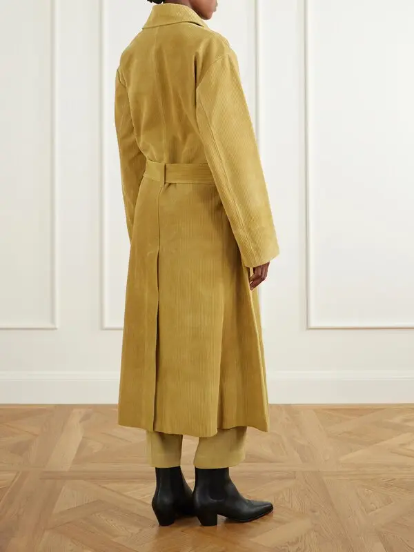 Stouls Wyatt Belted Corduroy Suede Coat