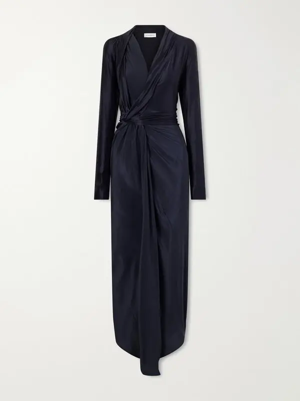 Victoria Beckham Lea Gathered Jersey Midi Dress