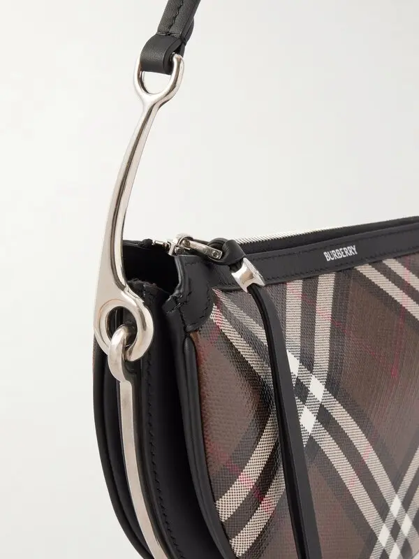 Burberry Checked Leather Shoulder Bag