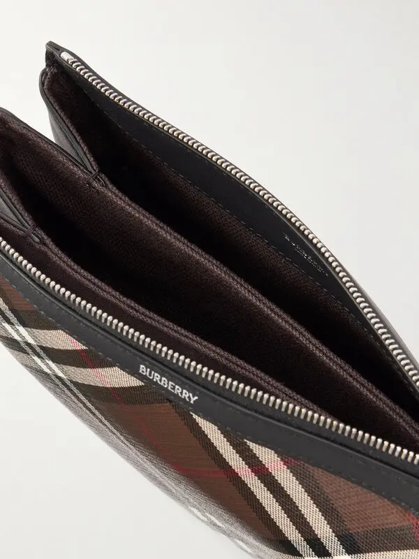 Burberry Checked Leather Shoulder Bag