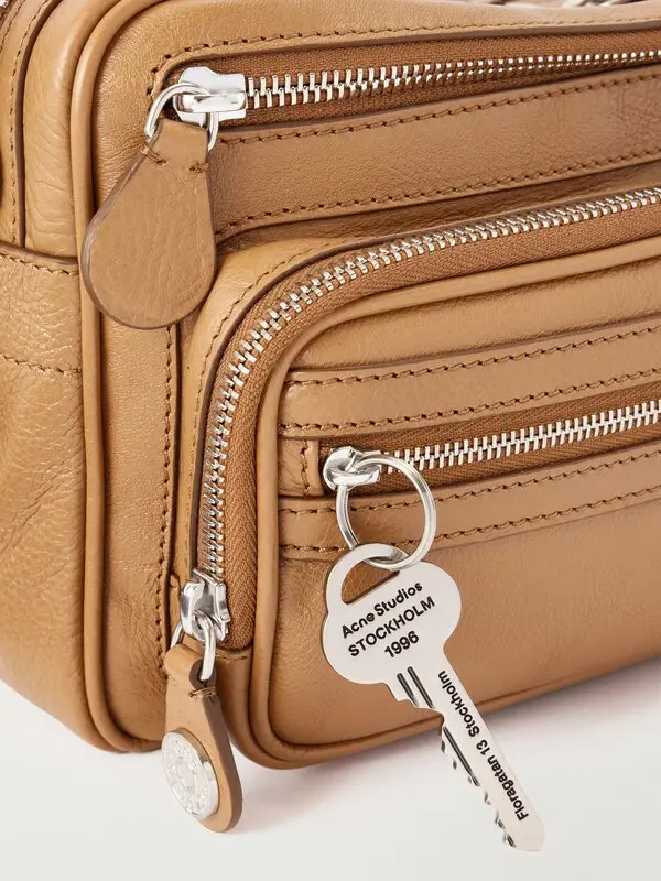 Acne Studios Camero Party Logo-embossed Leather Shoulder Bag - Brown