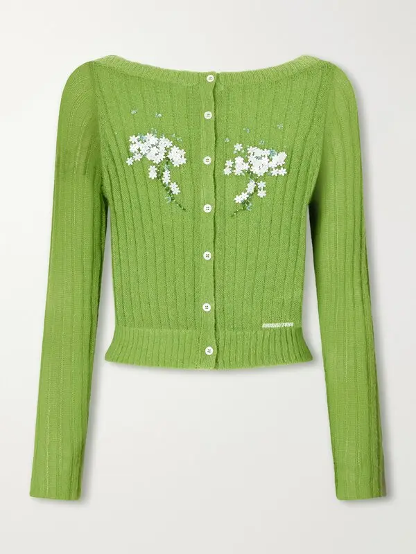 SHUSHU/TONG Embellished Knitted Cardigan