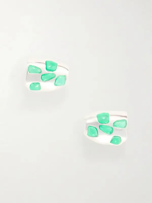 Completedworks Cobblestones -plated Resin Earrings