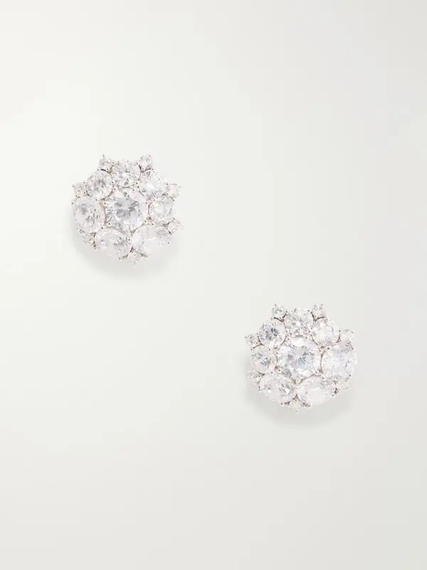 Completedworks The Many‐headed Hydra Rhodium-plated Recycled Sterling Zirconia Earrings - Silver