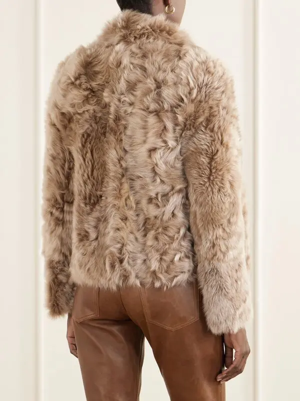 YVES SALOMON Reversible Shearling And Leather Jacket - Brown