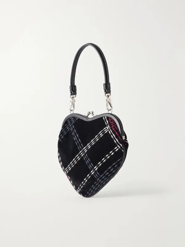 VIVIENNE WESTWOOD Belle Mini Checked Velvet Shoulder Bag