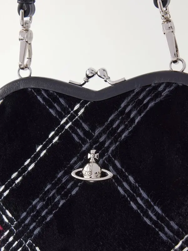 VIVIENNE WESTWOOD Belle Mini Checked Velvet Shoulder Bag