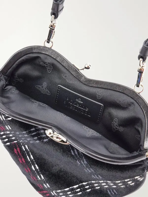 VIVIENNE WESTWOOD Belle Mini Checked Velvet Shoulder Bag