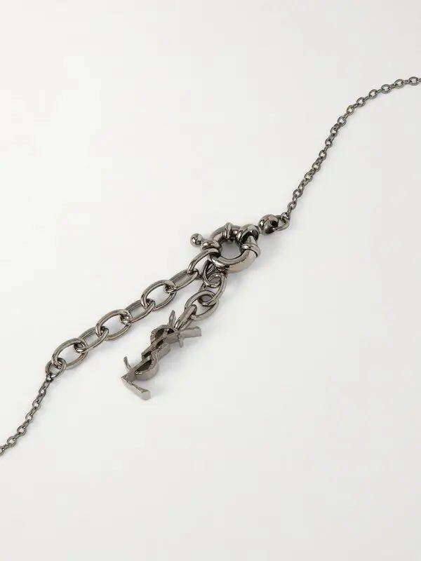 Saint Laurent Tone Crystal Necklace