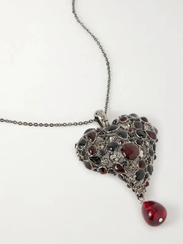 Saint Laurent Tone Crystal Necklace
