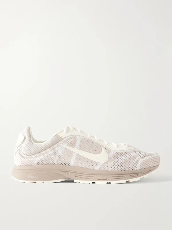 Nike Zoom Streak 3 Suede-trimmed Mesh Lace-up Sneakers - Neutrals