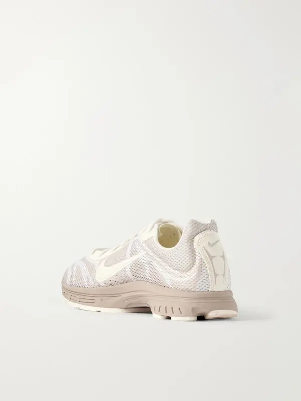 Nike Zoom Streak 3 Suede-trimmed Mesh Lace-up Sneakers - Neutrals