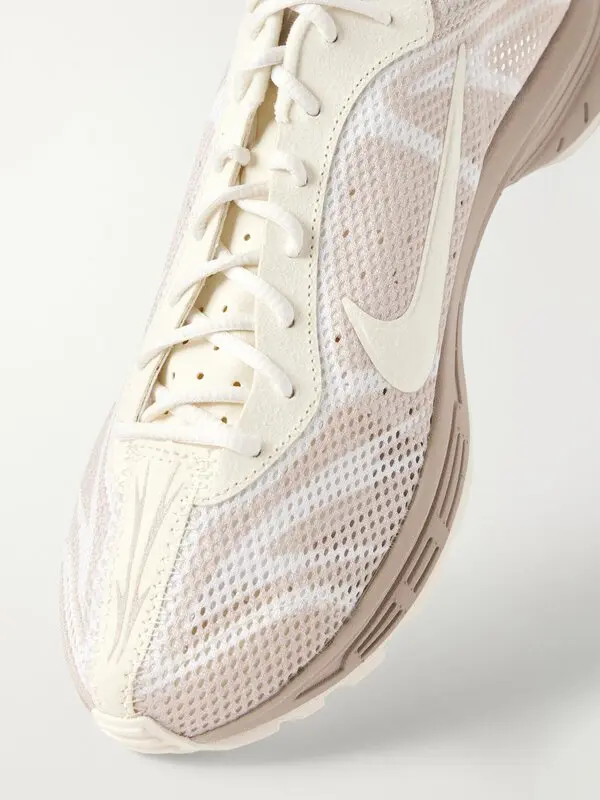 Nike Zoom Streak 3 Suede-trimmed Mesh Lace-up Sneakers - Neutrals