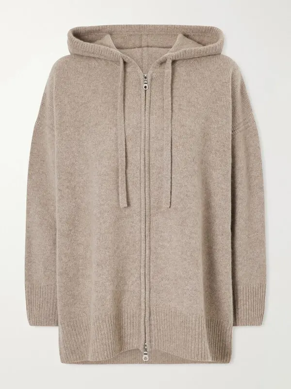 Arch4 Isolde Hooded Cashmere Zip-up Cardigan