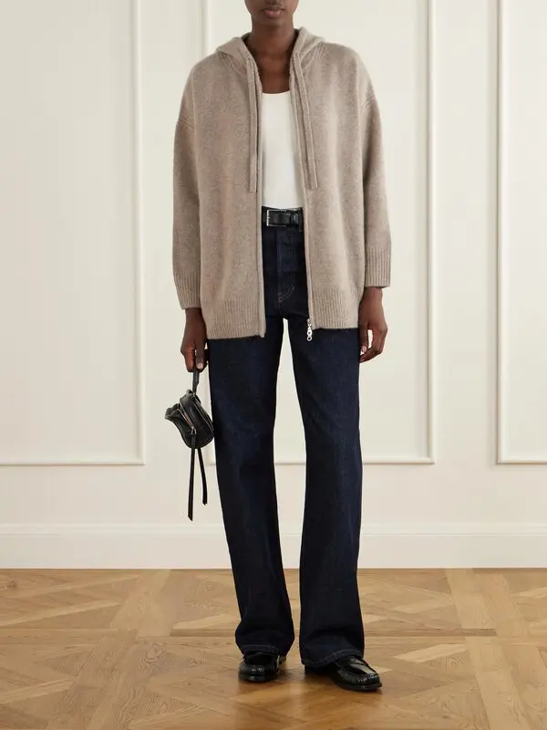 Arch4 Isolde Hooded Cashmere Zip-up Cardigan
