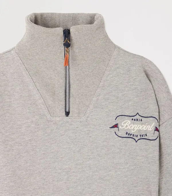 Bonpoint Cotton Quarter-zip Sweatshirt