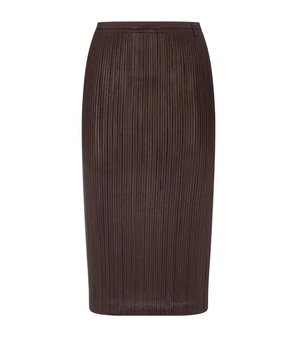 TOM FORD Leather Midi Skirt