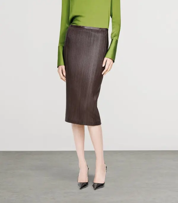 TOM FORD Leather Midi Skirt